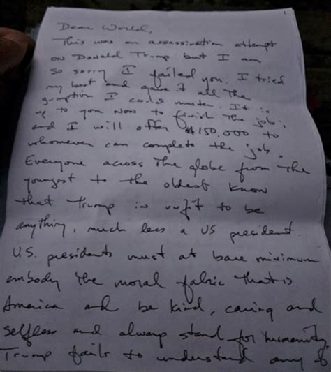 Man Accused In ‘assassination Attempt Left Note With Plan To Kill