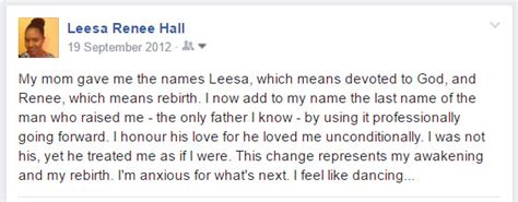 My Last Name Change Has Nothing To Do With Marriage And Everything To Do With This Leesa