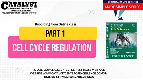 Cell Cycle Regulation 1 Part 1 Csir Net Life Sciences Youtube