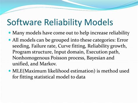 Ppt Software Reliability Models And Mle Overview Powerpoint Presentation Id1102076 Ppt Software Reliability Models And Mle Overview Powerpoint Presentation Id1102076