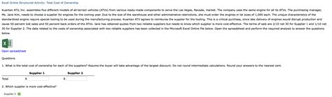 Below Open Spreadsheet Questions 2 Which Supplier