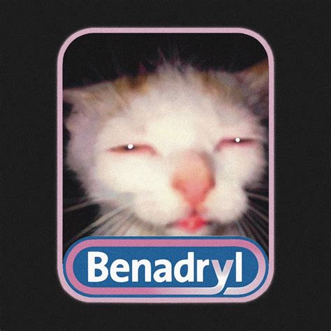 Benadryl Meme Cat T Shirt Benny Cute And Funny Tee T For Cat Lovers