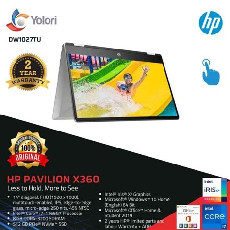 Jual Hp Pavilion X Convertible Dw Tu I G Gb Gb Intel Iris Xe Windows Ohs