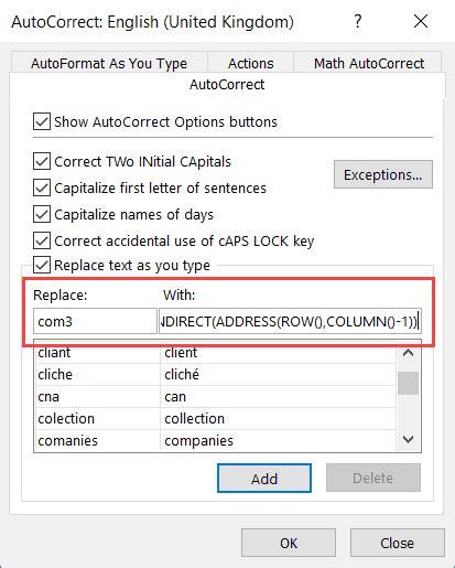Excel Autocorrect A Complete Guide Time Saving Examples