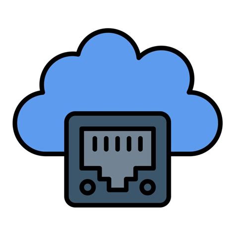 Premium Vector Cloud Ethernet Flat Illustration