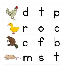 Initial Sound Matching Game By Ffiona Van Beilen TPT