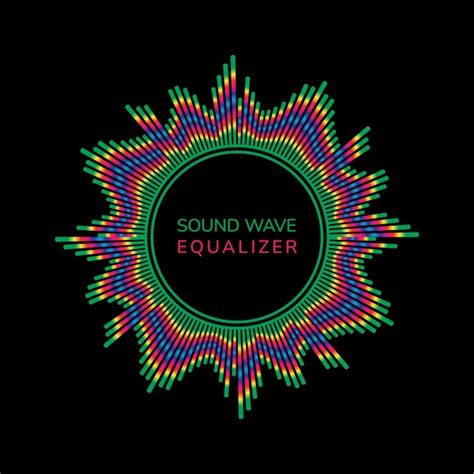 Premium Vector Colorful Circular Sound Wave Equalizer Vector