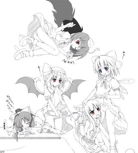 Tomusooya Cirno Hakurei Reimu Ibuki Suika Remilia Scarlet