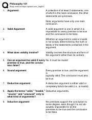 Understanding Argument Structure And Validity In Philosophy Course Hero