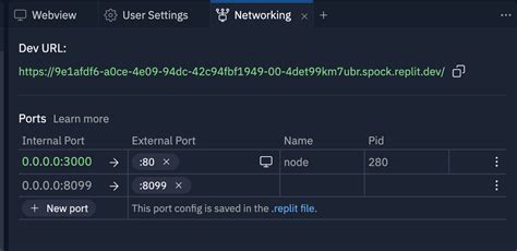 Replit — Advanced Port Configuration
