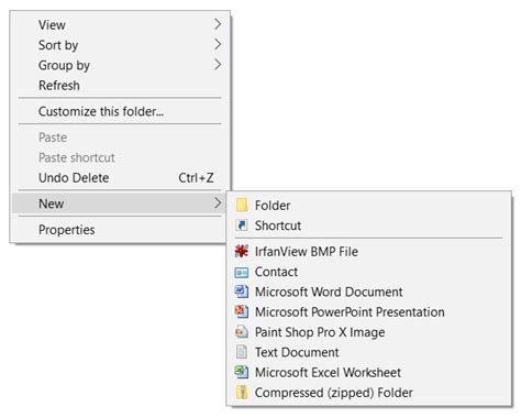 How To Remove Items From Explorer Right Click New Menu Windows 10 Forums