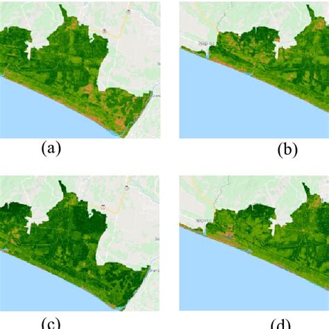 Visualization Of Normalized Difference Vegetation Index A 2005 B