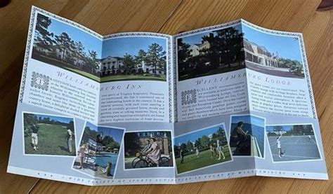 Lot Of 3 1950s 60s Brochures Colonial Williamsburg Inn Settlement