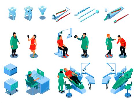 치과 의사 및 의료 기호 격리 된 벡터 일러스트 레이 션 설정 아이소 메트릭 치과 치료 기호 입 건강 Png 일러스트 및 벡터 에 대한 무료 다운로드 Pngtree