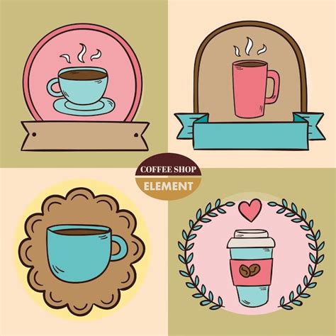 Premium Vector Coffee Element Vector Illustration Vector Design