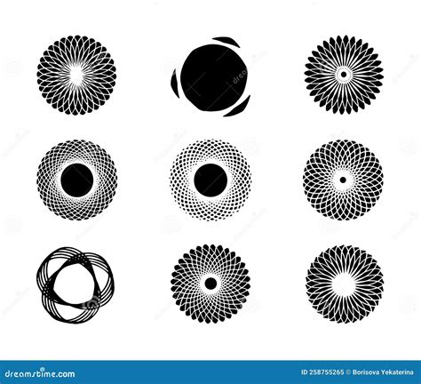 Strange Wireframes Of Geometrical Shapes And Black Geometric Figure Stock Vector Illustration