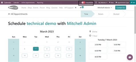 Odoo Calendar App Odoo V Enterprise Edition Book