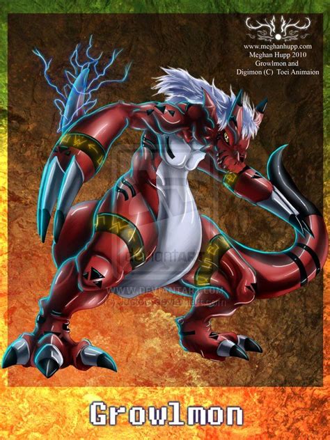 Digimon Growlmon By Juctoo On Deviantart Digimon Digimon Fusion