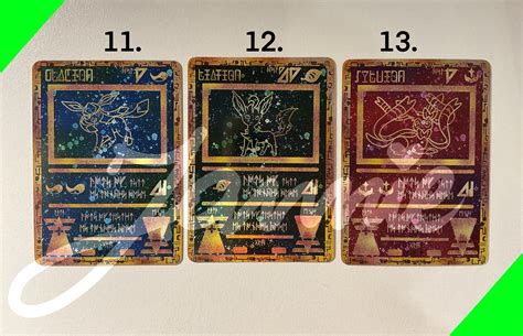 Ancient Pokemon Cards Custom Card Holo Set 32 Proxy Cards Etsy