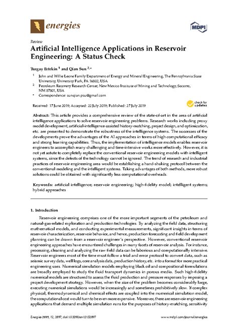Energies 12 02897 Assisted History Matching Techniques In Reservoir Simulation Energies