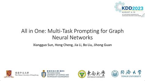 Kdd 2023 Multi Task Prompting For Graph Neural Networks Youtube