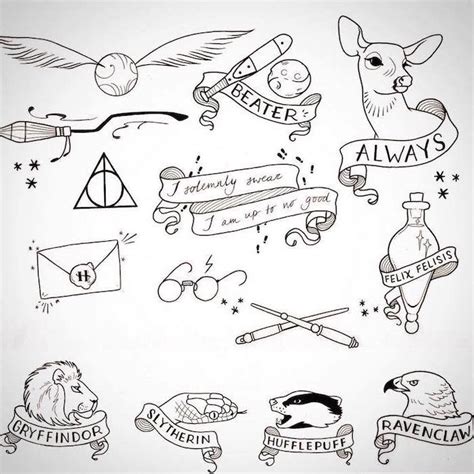 Simple Easy Harry Potter Sketches Armés Dune Imprimante Et Dun