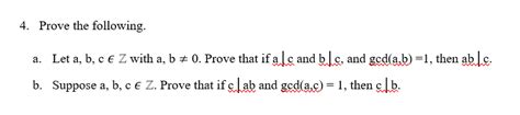Solved Prove The Following A Let A B CZ With A B Chegg Com