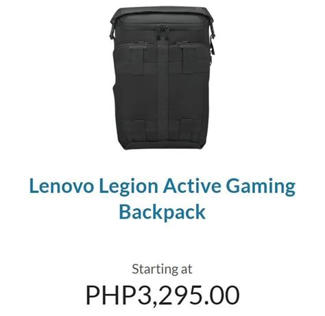 Lenovo Legion Active Gaming Backpack Men S Fashion Bags Backpacks On Carousell