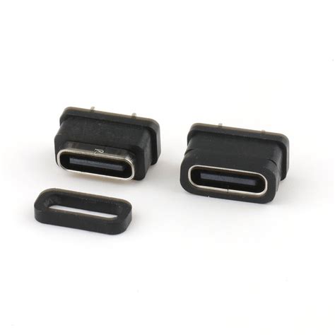 Ip687 Waterproof 24p Usb C Female Connector Vertical Smt H6 5mm Usb Connector