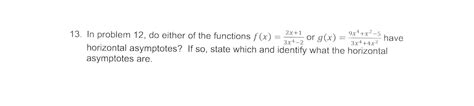 Solved In Problem Do Either Of The Functions Chegg Com