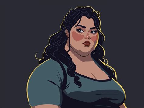 Premium Vector Cute Fat Chibi Girl Vector Illustration Ai Generated