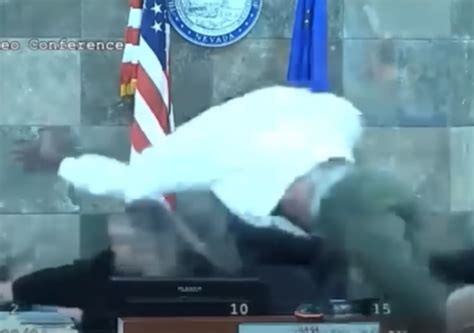 Las Vegas Defendant Leaps Over Bench Attacks Judge During Sentencing