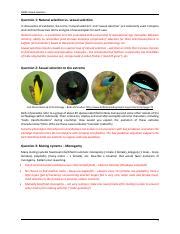 GA Sexual Selection ANSWERS Pdf GA Sexual Selection Question Natural Selection Vs