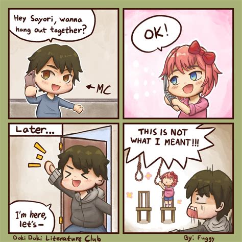Hanging Out With Sayori Doki Doki Literature Club Know Your Meme