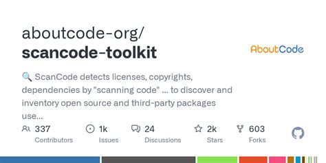Github Aboutcode Orgscancode Toolkit Mag Scancode Detects Licenses Copyrights