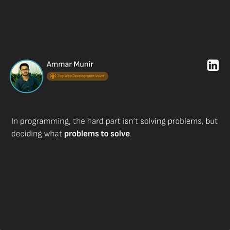 How Programming Can Help You Solve Problems Ammar Munir Posted On The Topic Linkedin