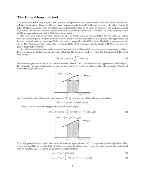 euler heun method pdf integral mathematical analysis