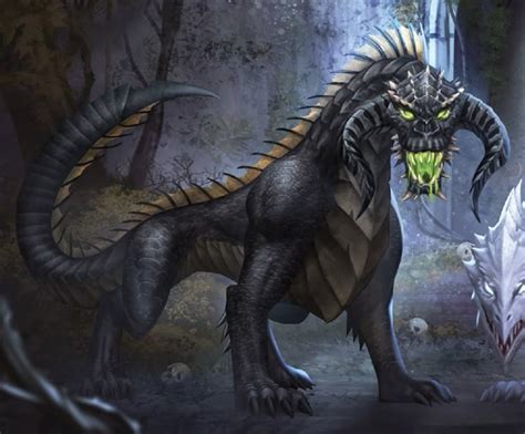 Black Guard Drake Изображение дракона Фантастические твари Фэнтези