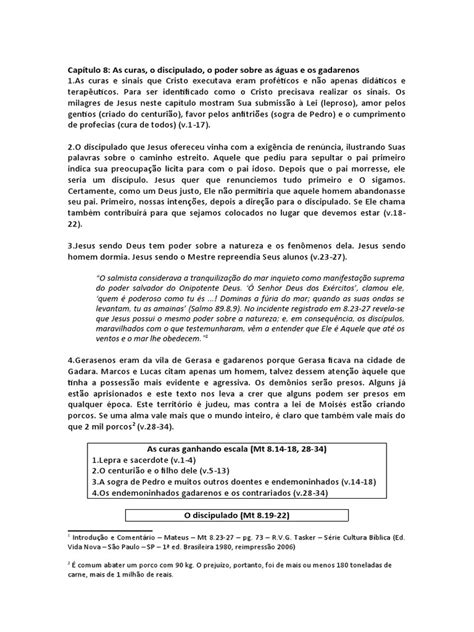 Comentario Mateus 8 Pdf