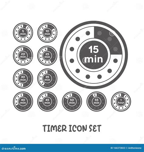 Timer Icon Set Simple Flat Style Vector Illustration Stock Vector Illustration Of Icon