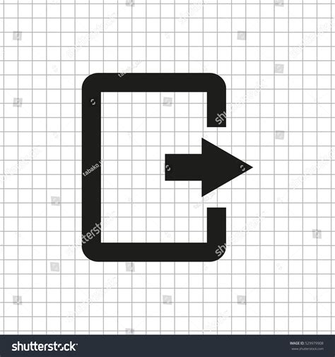 Exit Black Vector Icon 529979908 Shutterstock