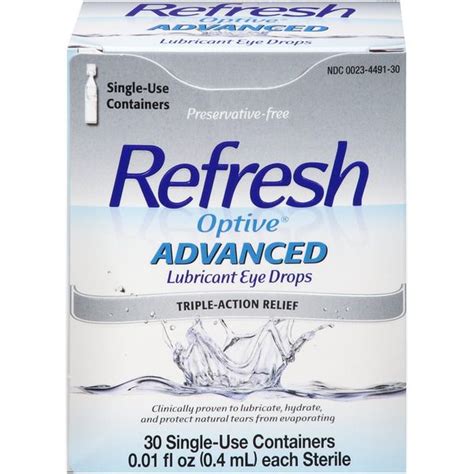 Refresh Optive Advanced Lubricant Eye Drops Obx Grocery Delivery