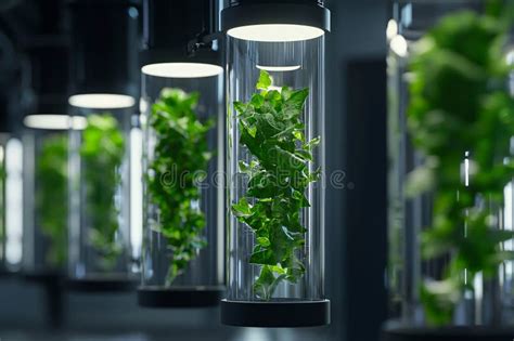 Futuristic Algae Bioreactor Producing Biofuel Blending Biotechnology With Renewable Energy