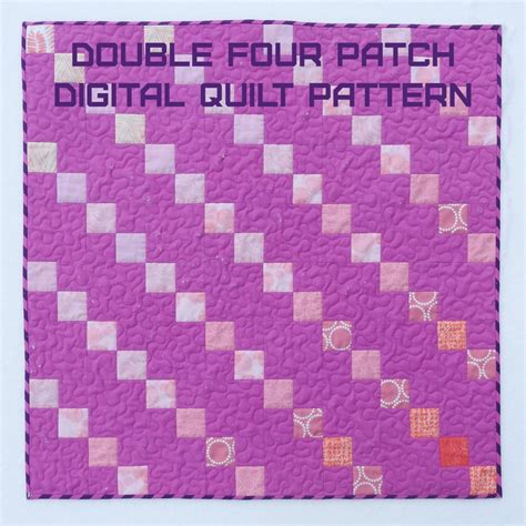 Double Four Patch Digital Quilt Pattern Quilting Jetgirl