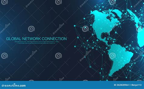 Global Network Connection Concept Social Network Communication In The Global Business Big Data