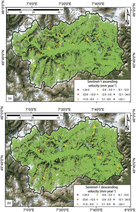 Deformation Maps Derived Using The Squeesar Algorithm For The Vda Download Scientific Diagram