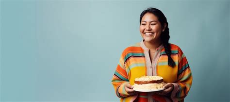 Chubby Native Woman Smile Holding Free Photo Rawpixel