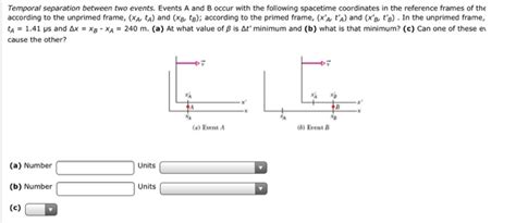 solved temporal separation between two events events a and
