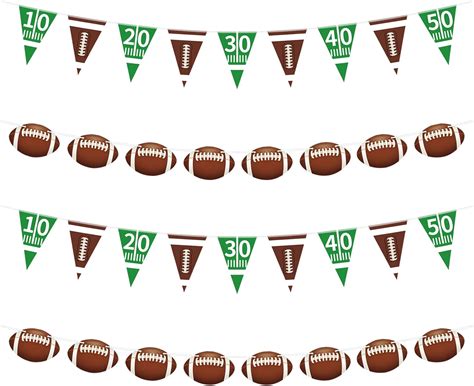 Mulbozy 4 Pack Football Banners 82 Ft X 4 Pennant