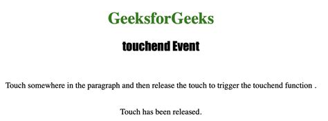 HTML touchend事件用法及代码示例 纯净天空